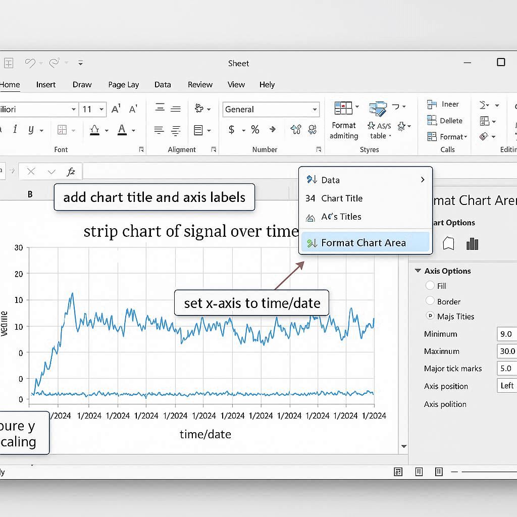 Microsoft Excel Strip Chart - Business Data Visualization